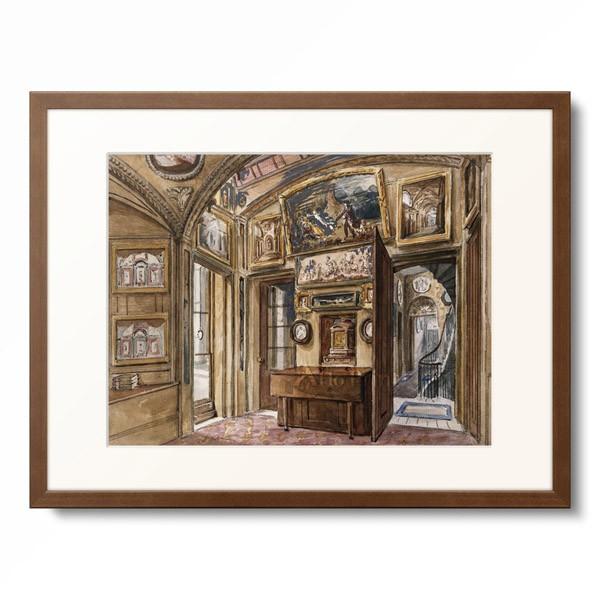 Artist: Richardson, Charles James,1806-1871 Imagetitle: The Breakfast Room in Sir John Soane's Museum at 13 Lincoln's In...