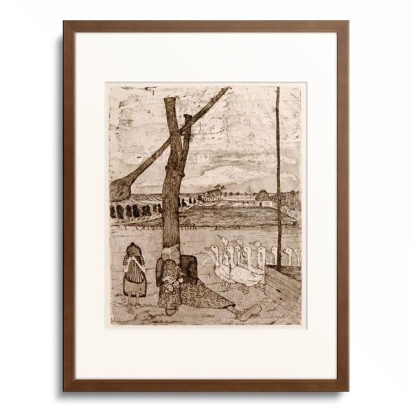 Artist: Modersohn-Becker, Paula,1876-1907 Imagetitle: Herding Geese (The tale of the lost goose). 1899 Dimensions: 25,5 ...