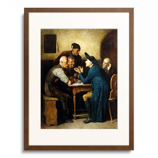 Artist: Friedlander, Friedrich,1825-1901 Imagetitle: Talking Politics. Dimensions: 39.5 x 31.6 cm Medium: Oil/Wood Locat...