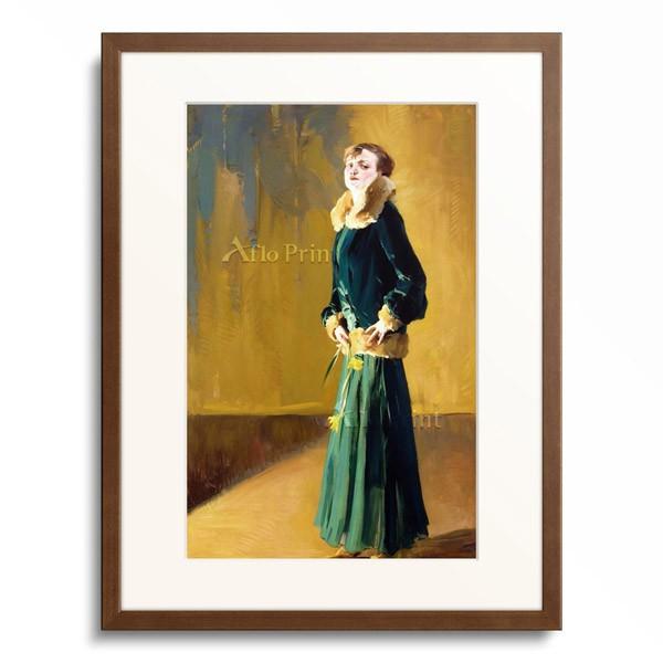 Artist: Constantini, Virgilio,1882-1940 Imagetitle: Lady in green. 1931 Dimensions: 100.3 x 66 cm Medium: Oil/Canvas Loc...