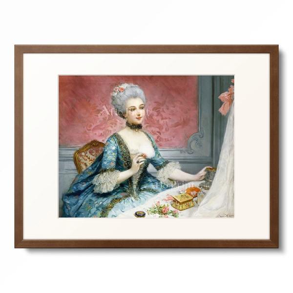 Artist: Rossi, Lucius,1846-1913 Imagetitle: At the toilet table. Dimensions: 40 x 50 cm Medium: Oil/Canvas Location: Chr...