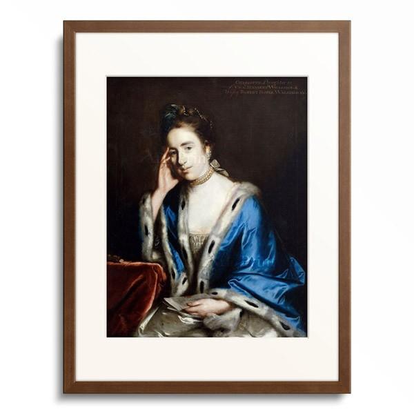 Artist: Reynolds, Sir Joshua,1723-1792 Imagetitle: Portrait of Charlotte Walsingham, Seated half length, in a White Dres...