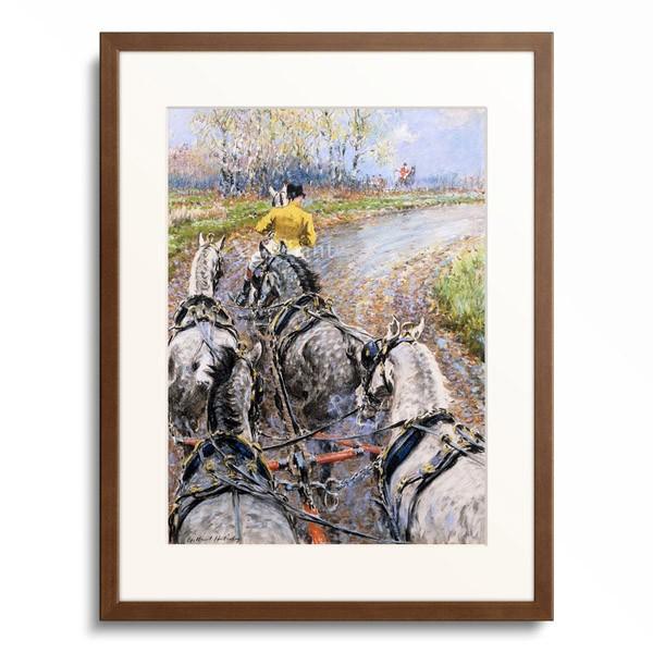Artist: Holiday, Gilbert,1879-1937 Imagetitle: 'The Kings Highway', Study from the Box Seat of The Old Berkeley Coach; T...