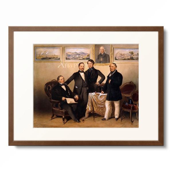 Artist: Horrak, Johann,1815-1870 Imagetitle: A Group Portrait of the Brothers Klein. 1851 (The Klein brothers were owner...