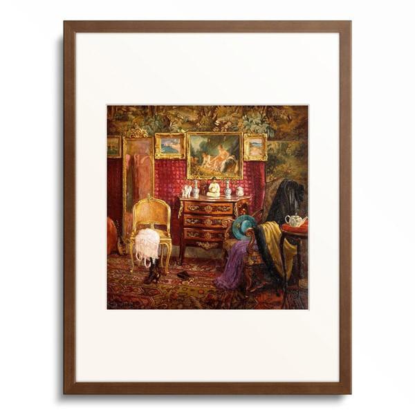 Artist: Wegener, Einar,1883-1931 Imagetitle: An Interior of a Boudoir. 1916 Dimensions: 81.6 x 81.6 cm Medium: Oil/Canva...