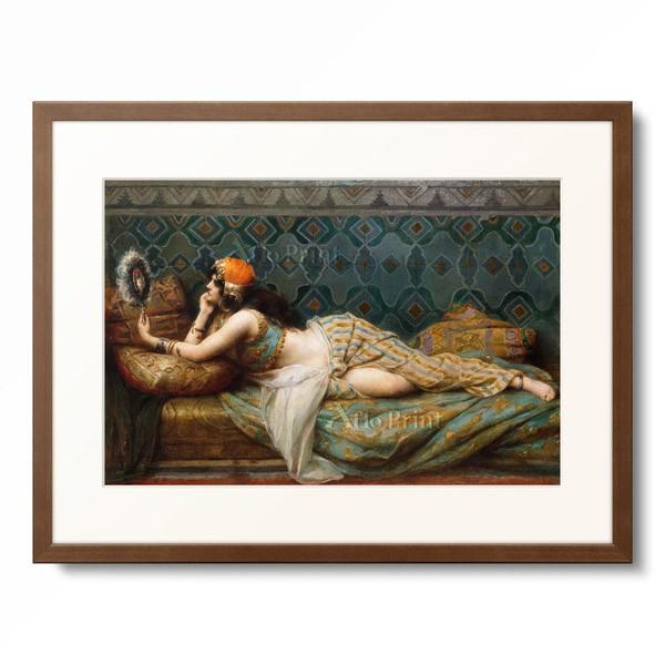 Artist: Tanoux, Adrien Henri,1865-1923 Imagetitle: The Odalisque. 1913 Dimensions: 59.3 x 77.6 cm Medium: Oil/Canvas Loc...