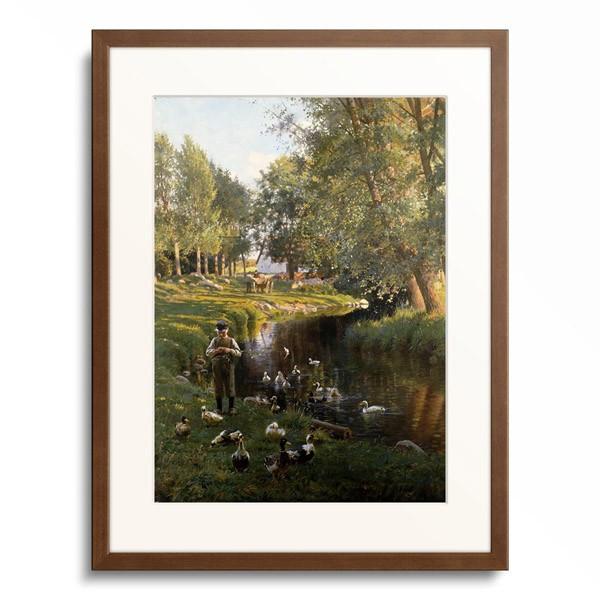 Artist: Henningsen, Frants,1850-1908 Imagetitle: By the River, Apperup. 1892 Dimensions: 91.4 x 69.2 cm Medium: Oil/Canv...