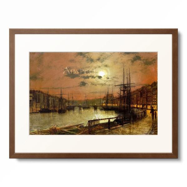 Artist: Grimshaw, John Atkinson,1836-1893 Imagetitle: Whitby. Dimensions: 40,4 x 61 cm Medium: Oil/Canvas Location: Chri...