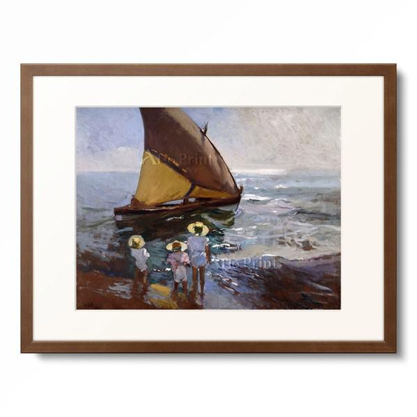 Artist: Sorolla, Joaquin,1863-1923 Imagetitle: On the Beach, Valencia. 1907 Dimensions: 81 x 105.1 cm Medium: Oil/Canvas...