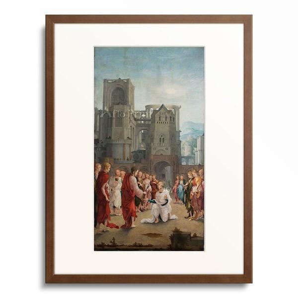 所蔵：クンストパラスト美術館Artist: Southern German School,lower Rhineian pupil of Wolf Huber Imagetitle: Delivery of the keys to St. ...