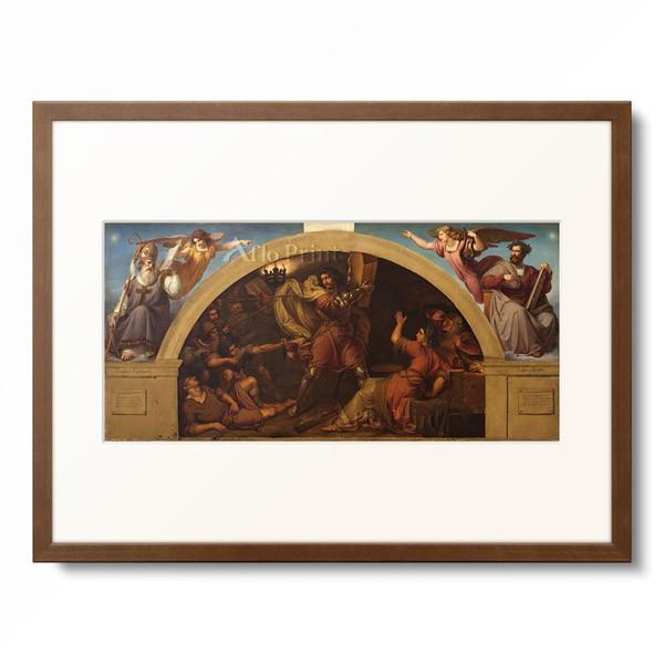 所蔵：クンストパラスト美術館Artist: Hubner, Julius,1806-1882 Imagetitle: The Frenzy of Orlando. 1828 Dimensions: 69 x 142 cm Medium: o...