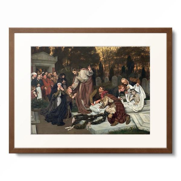 所蔵：クンストパラスト美術館Artist: Gebhardt, Eduard (Karl Franz) von,1838-1925 Imagetitle: Lazarus being raised from the Dead by Jesu...