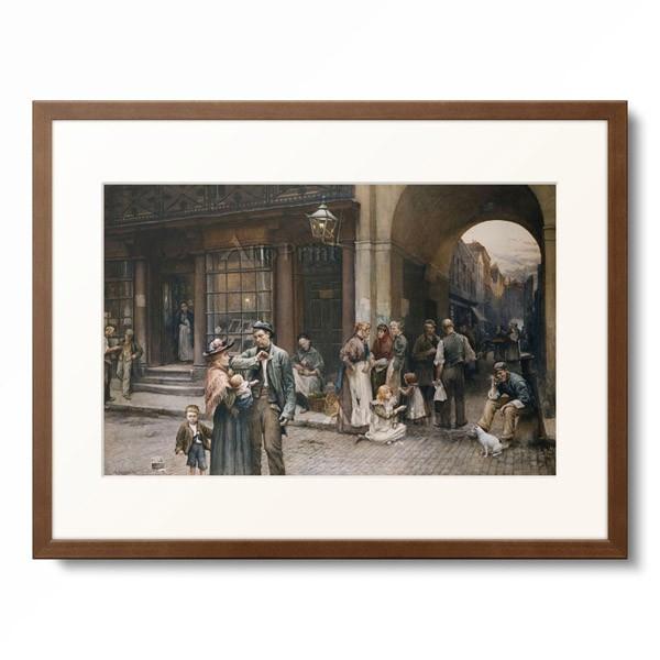 Artist: Cornish, William Permeanus,fl. 1875-1904 Imagetitle: Saturday Night. 1898 Dimensions: 75.5 x 115 cm Medium: Aqua...