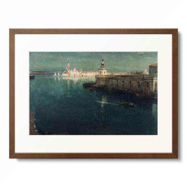 Artist: Goodwin, Albert,1845-1932 Imagetitle: St. Giorgio from the Housetops. (Inscribed with The Afterglow, St. Giorgio...