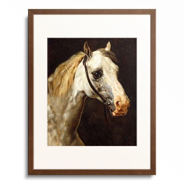 Artist: Gericault Theodore,1791-1824,attributed Imagetitle: Head of a Piebald Horse. Dimensions: 54 x 35 cm Medium: Oil/...