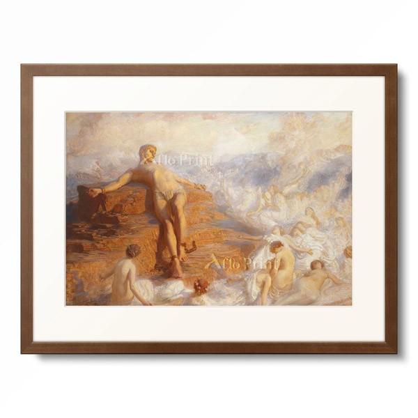 Artist: Watson, George Spencer,1869-1934 Imagetitle: Prometheus Consoled by the Spirits of the Earth 'How Fair These Air...