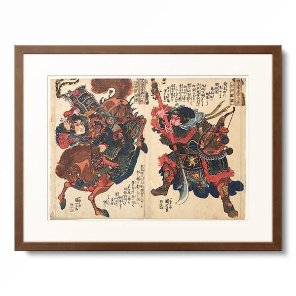 所蔵：クンストパラスト美術館Artist:  Kuniyoshi, Utagawa,1797-1862 Imagetitle:  Featherless Arrow Chosei throwing a Stone at Bigknife K...