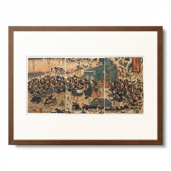 所蔵：クンストパラスト美術館Artist:  Kuniyoshi, Utagawa,1797-1862 Imagetitle:  47 Samurai of the court of Duke Enya attacking his enem...