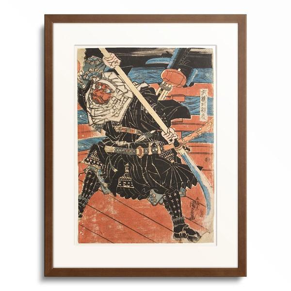所蔵：クンストパラスト美術館Artist:  Kunisada, Utagawa,1786-1865 Imagetitle:  Benkei and Ushiwakamaru fighting on a bridge. Around 181...