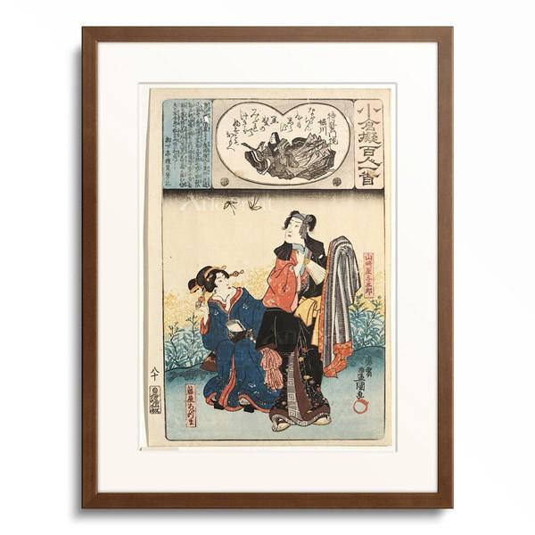 所蔵：クンストパラスト美術館Artist:  Kunisada, Utagawa,1786-1865 Imagetitle:  Taikemmonin Horikawa and her poem In my Heart I never wa...