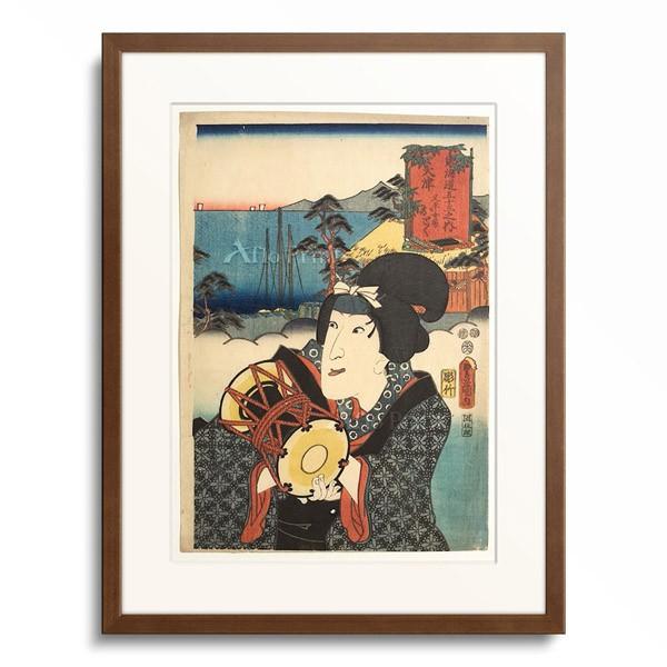 所蔵：クンストパラスト美術館Artist:  Kunisada, Utagawa,1786-1865 Imagetitle:  Station Otsu: Otoku, Wife of Iwasa Matabei (from the ser...