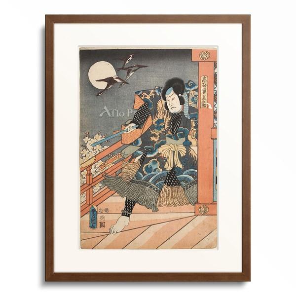 所蔵：クンストパラスト美術館Artist:  Kunisada, Utagawa,1786-1865 Imagetitle:  Arashi Rikan representing Takasago Yuminosuke (from the ...