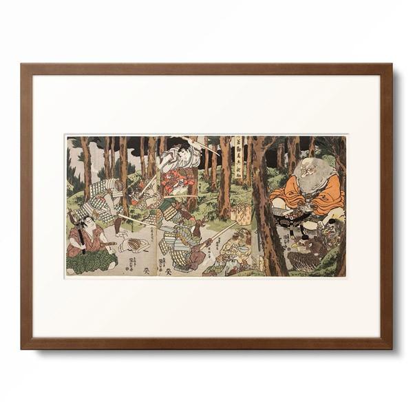 所蔵：クンストパラスト美術館Artist:  Kunisada, Utagawa,1786-1865 Imagetitle:  Ushiwakamaru, the young Yoshitsune, having Fencing Lesso...