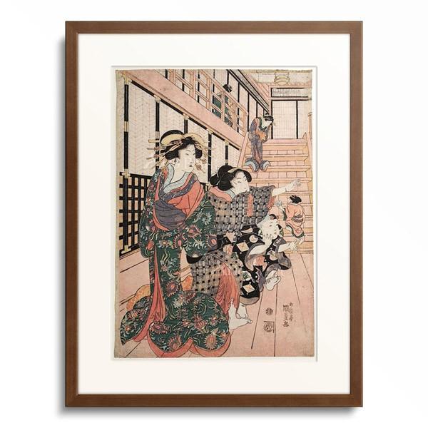 所蔵：クンストパラスト美術館Artist:  Kunisada, Utagawa,1786-1865 Imagetitle:  Courtesans, their Servants and Studens playing Blind Man...