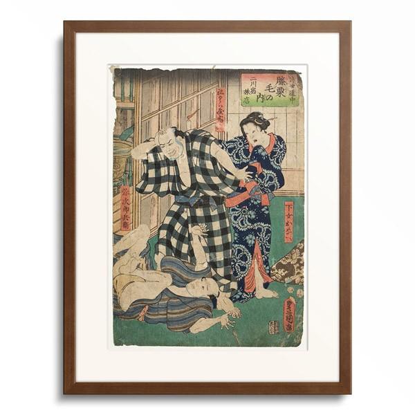 所蔵：クンストパラスト美術館Artist:  Kunisada, Utagawa,1786-1865 Imagetitle:  Station Futagawa: The favorite monologues of the sparrow...