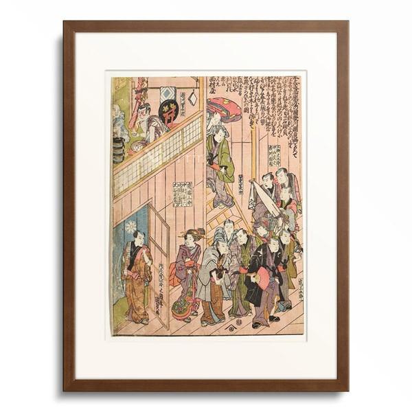 所蔵：クンストパラスト美術館Artist:  Kunisada, Utagawa,1786-1865 Imagetitle:  Interior view of the Dotombori theatre in Osaka. 1821 Di...