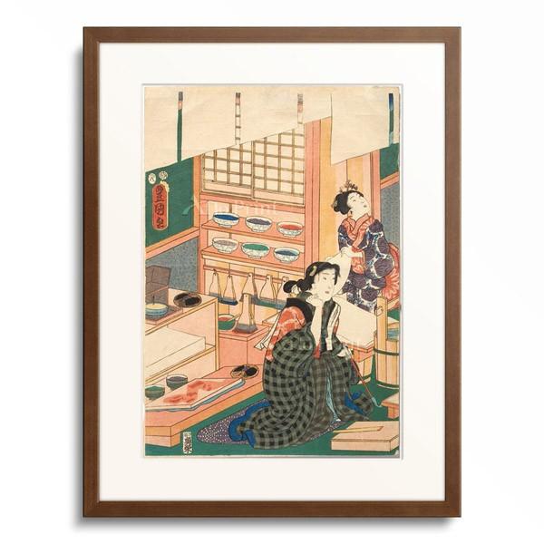 所蔵：クンストパラスト美術館Artist:  Kunisada, Utagawa,1786-1865 Imagetitle:  (left hand side of sheet) The Class of the craftsmen: th...