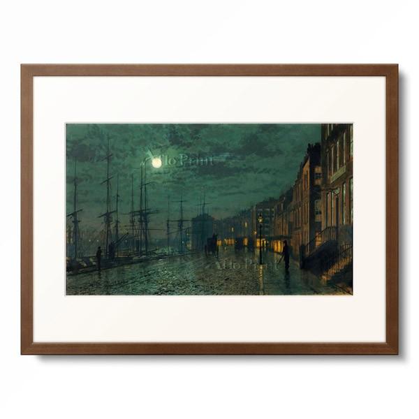 Artist: Grimshaw, John Atkinson,1836-1893 Imagetitle: City Docks by Moonlight. Medium: oil on wood Location: Christie's ...