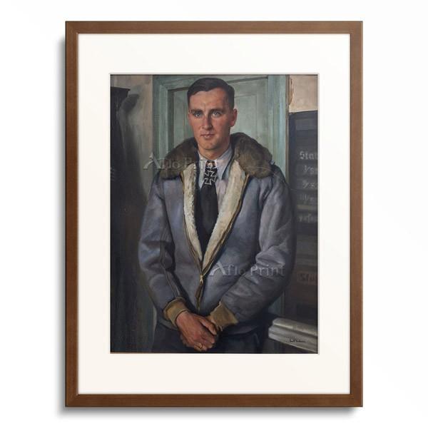 所蔵：クンストパラスト美術館Artist: Poeten, Leo,1889-1949 Imagetitle: Ritterkreuztrager Oberleutnant Adolf Dickfeld. Undatiert. Dimens...