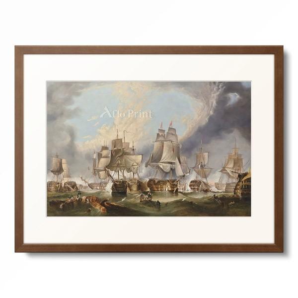 Artist: Stanfield, George Clarkson,1828-1878 Imagetitle: The Battle of Trafalgar, 21st October 1805. Dimensions: 60.3 x ...