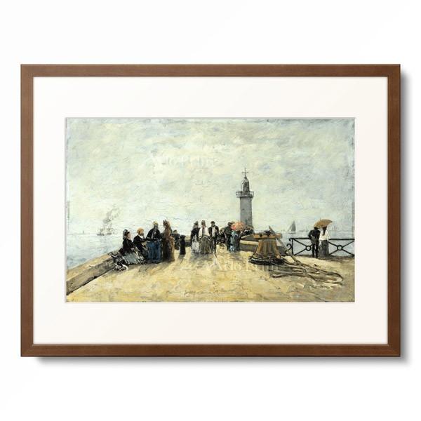 Artist: Boudin, Eugene,1824-1898 Imagetitle: Honfleur, la jetee. 1863-64 Dimensions: 25.6 X 40 cm Medium: oil on wood Lo...