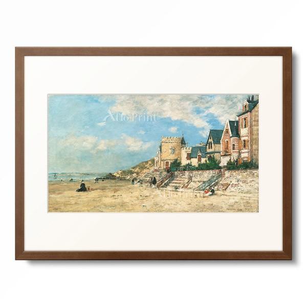 Artist: Boudin, Eugene,1824-1898 Imagetitle: Malakoff Tower and the shore at Trouville. 1878 Dimensions: 32.3 x 57.4 cm ...