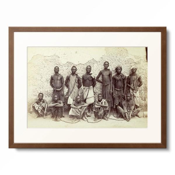 Artist: Revoil, Georges Emmanuel Joseph,1852-1894 Imagetitle: Zanzibar: A group of prisoners in chains. 1883 Dimensions:...