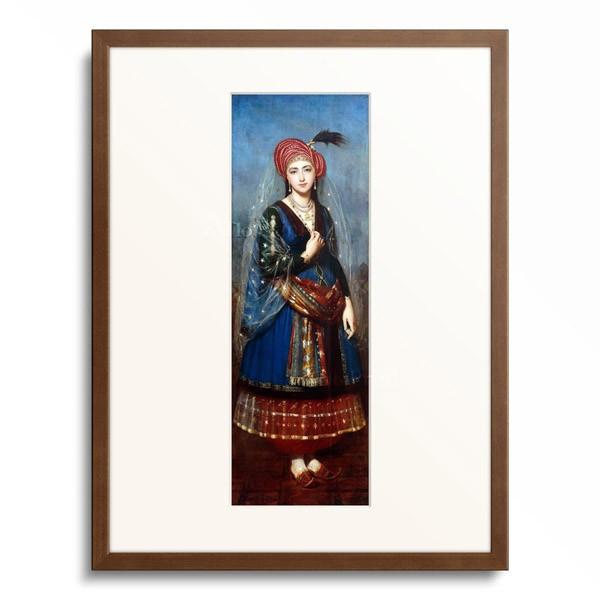 Artist: French School,mid 19th Century Imagetitle: A Turkish Beauty. Dimensions: 190 x 69 cm Medium: Oil/Canvas,laid dow...