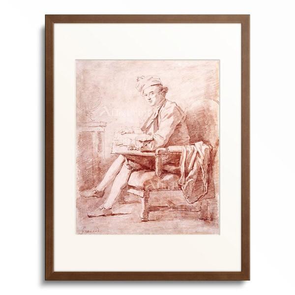 Artist: Fragonard, Jean Honore,1732-1806 Imagetitle: Portrait of Joseph-Jerome Le Francais de Lalande, full-length, seat...
