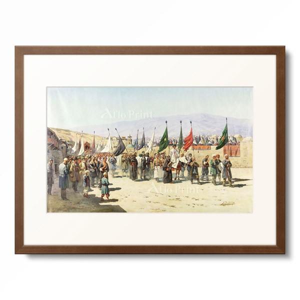 Artist: Zommer, Richard Karlovich,1866-1939 Imagetitle: Shakhsei-Vakhsei, Religious Procession of Muslims. Dimensions: 1...
