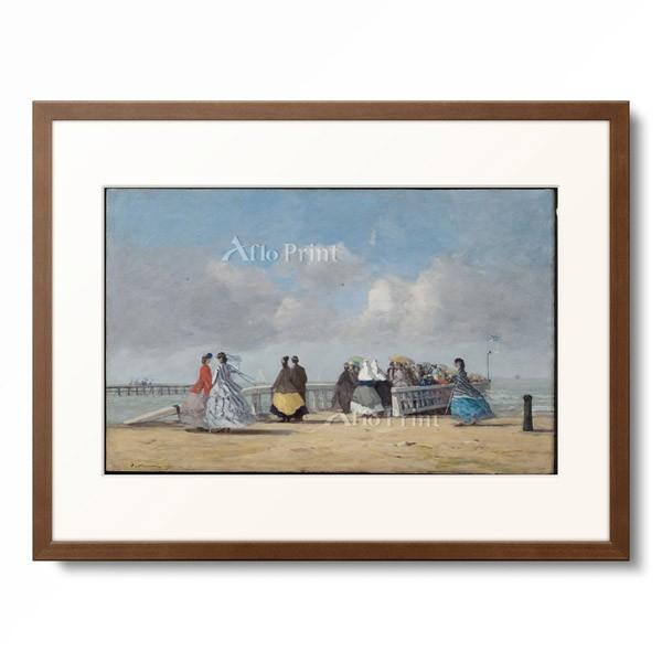 Artist: Boudin, Eugene,1824-1898 Imagetitle: The Wharf in Trouville (L'embarcadere a Trouville). 1864 Dimensions: 30.4 x...