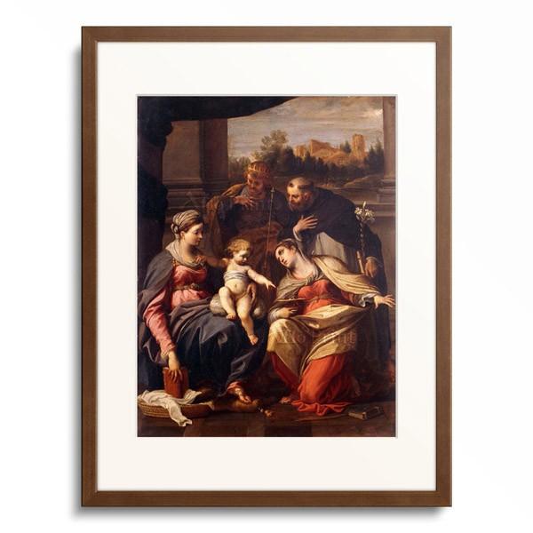 Artist: Carracci, Annibale,1560-1609 Imagetitle: The Madonna and Child with Saints Lucy, Dominic and Louis of France, a ...
