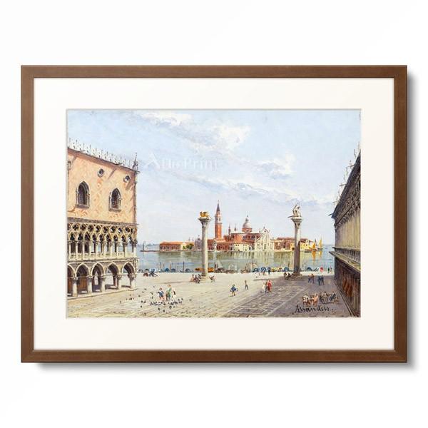Artist: Brandeis, Antonietta,1849-1920 Imagetitle: The Piazzetta, Venice, with San Giorgio Maggiore Beyond. Dimensions: ...