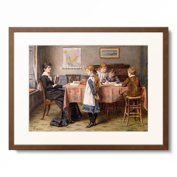 Artist: Kilburne, George Goodwin,1839-1924 Imagetitle: The Lesson. 1892 Dimensions: 36.8 x 50.2 cm Medium: Aquarell uber...