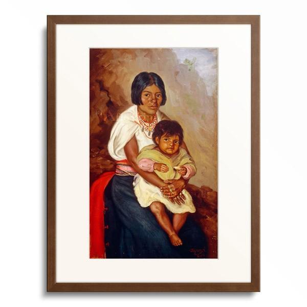 Artist: Yepez Arteaga, Jose,b. 1898 Imagetitle: Mother and Child, Ecuador. Dimensions: 54 x 33.4 cm Medium: oil/canvas, ...