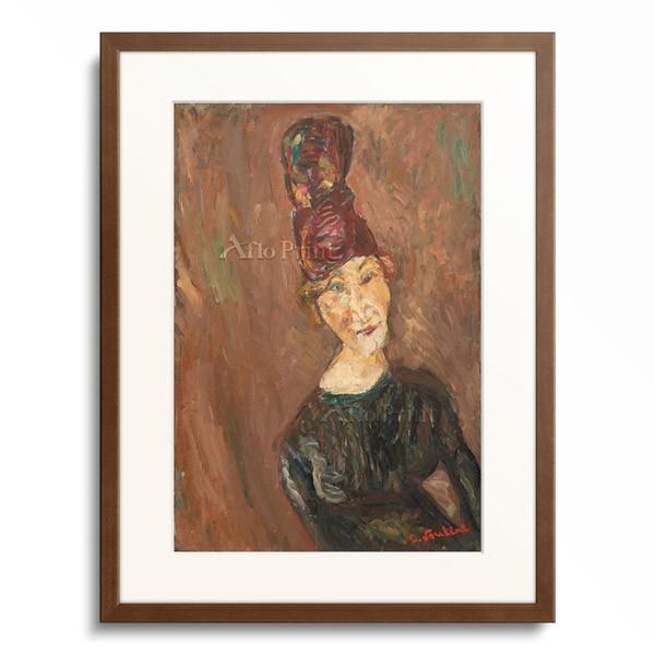 Artist: Soutine, Chaim,1893-1943 Imagetitle: Woman with big hat (La femme au grand chapeau). Around 1919 Dimensions: 73,...