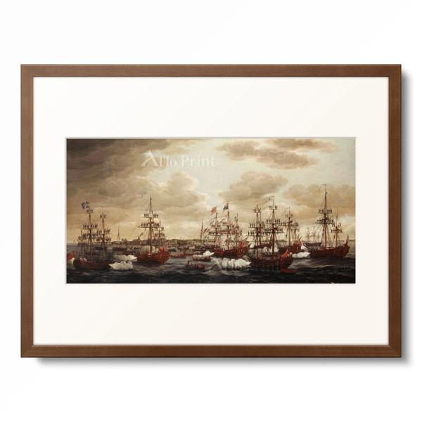 Artist: Clevely the Elder, John,fl. 1712-1777 Imagetitle: The Landing of Princess Charlotte at Harwich in 1761. 1762 Dim...