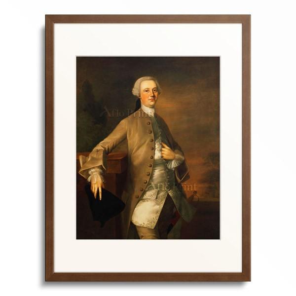 Artist: Gainsborough, Thomas,1727-1788 Imagetitle: Portrait of David Garrick, Standing Three-Quarter Length, in a Buff C...