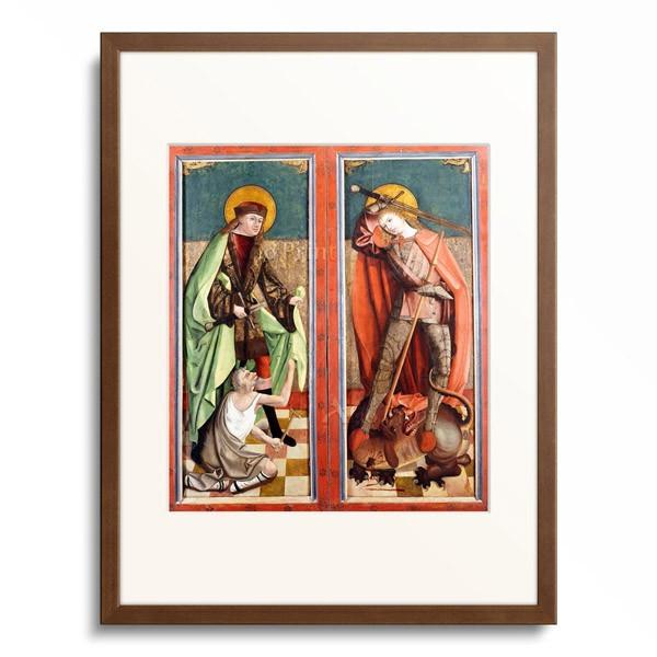 Artist: Koerbecke, Johann,ca. 1420 - ca. 1490,Circle of Imagetitle: Saint Martin and the Beggar and Saint George and the...