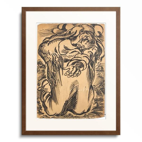 所蔵：クンストパラスト美術館Artist: Meidner, Ludwig,1884-1966 Imagetitle: The Prophet. 1919. Dimensions: 100 x 72 cm Medium: Brush,in ...